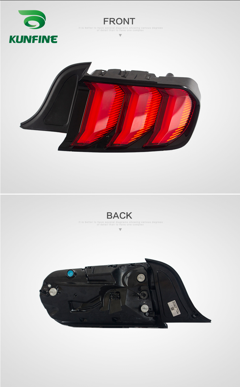 Car Tail Light Assembly For Ford Mustang 2015-up Brake Light With ...