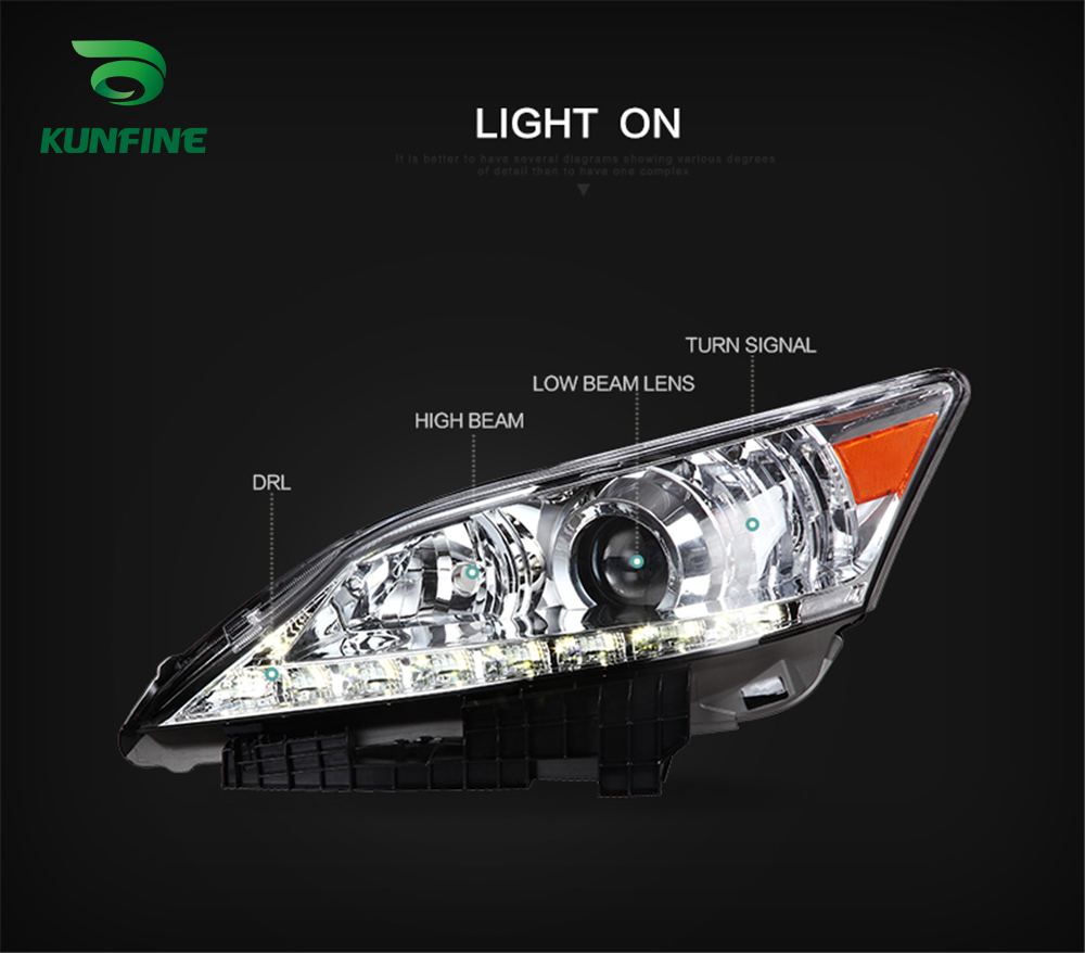 KUNFINE Car Styling Car Headlight Assembly For Lexus ES350 2010-2012 ...