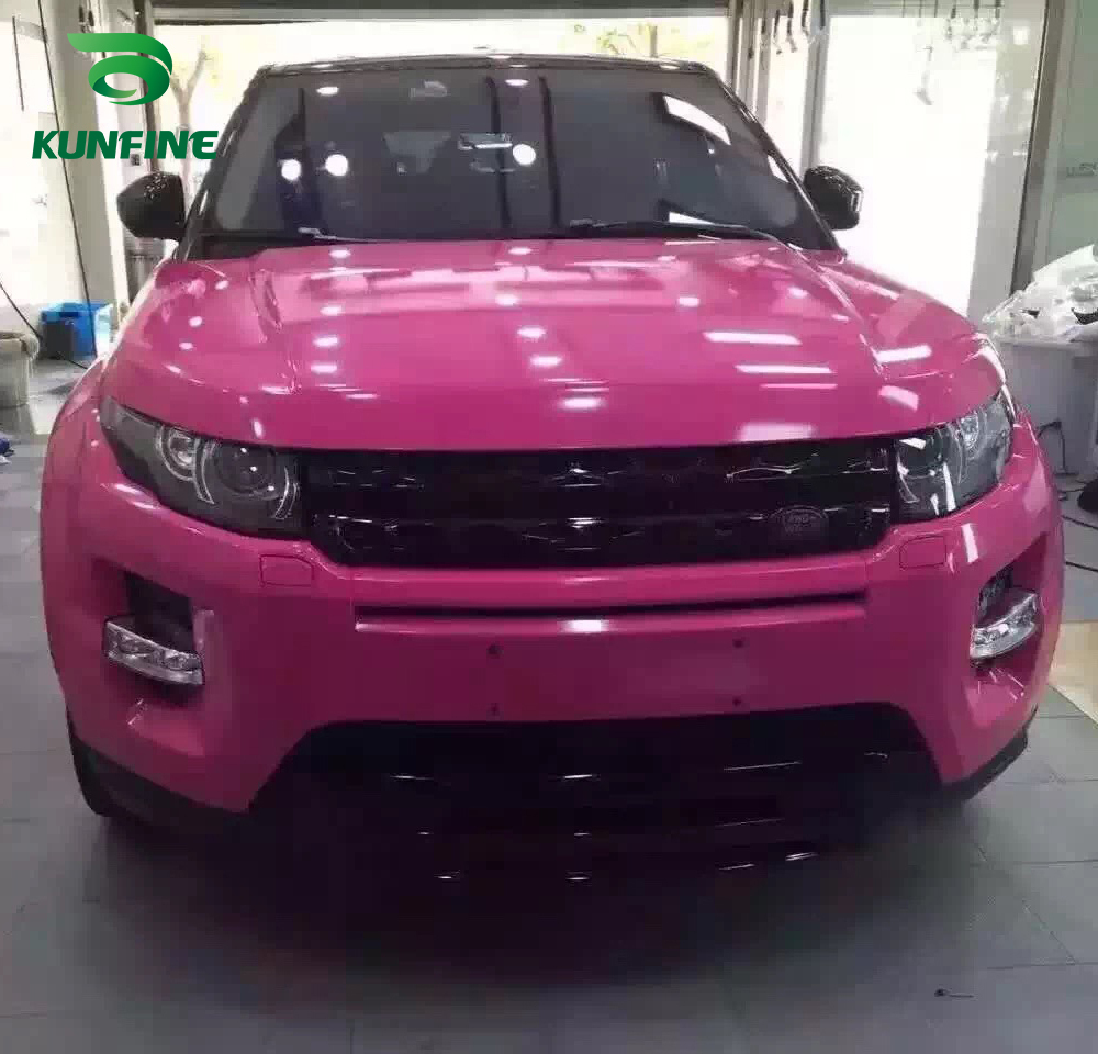 Car Styling Wrap Supper gloss Rose red Car Vinyl film Body Sticker Car ...