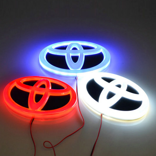 5D Car LED Badge Light Car LED Emblem Light For TOYOTA NEW VIOS Logo ...
