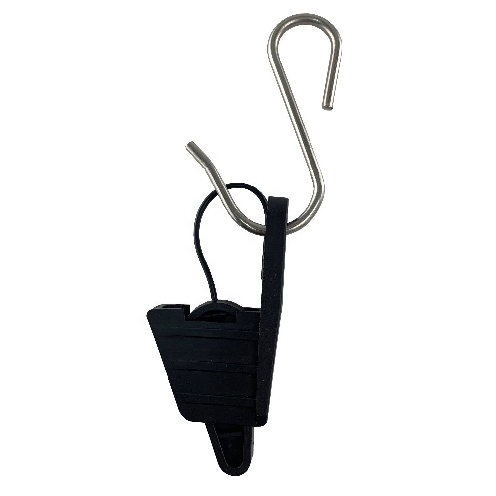 FTTH Fiber Optic Drop Cable Clamps Metal Plastic Drop Wire Clamp with S ...