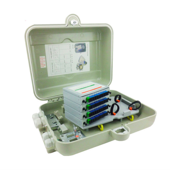 TW-WMCB-32B Outdoor 1x32 LGX Splitter Box Wall Mounted Pole Mounted SMC ...