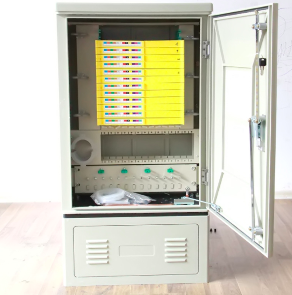 TW-CBSMC-144C 144 Cores Floor Mounted SMC Fiber Optic Cabinet FDH Fiber ...