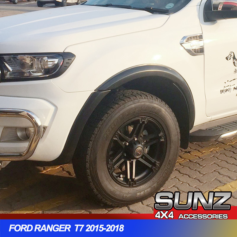 Slim Fender Flare wheel arch Matte Black for FORD RANGER T7 2015-2019