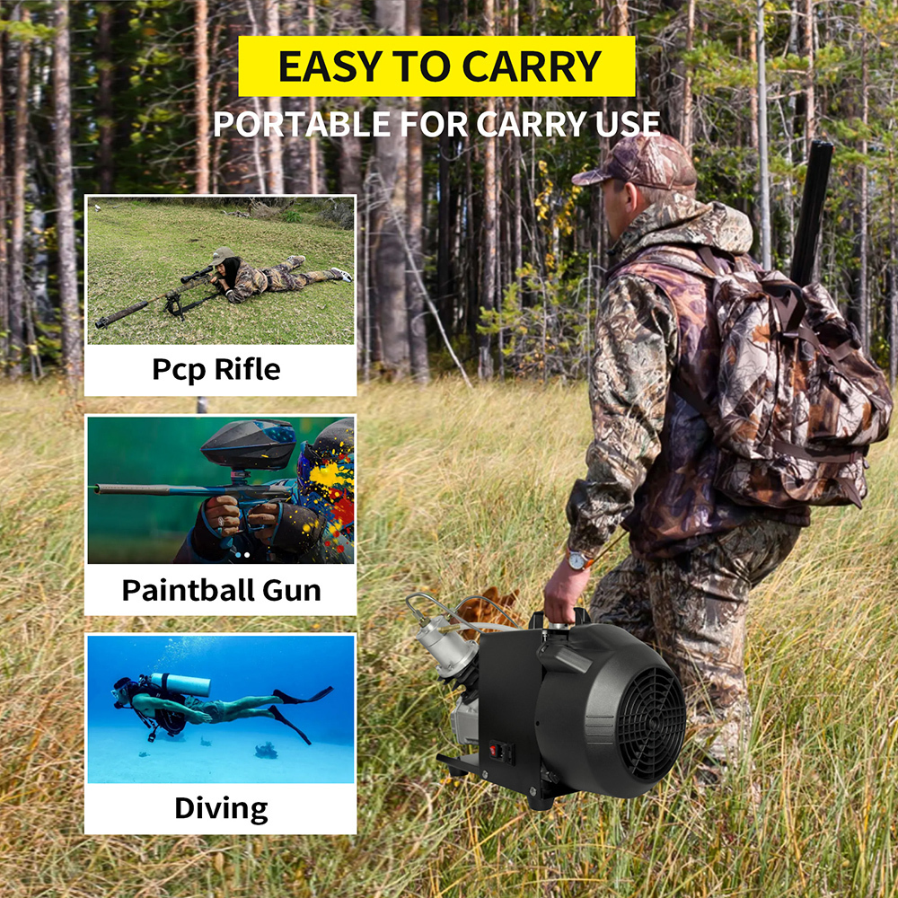 TUXING TXEDM041 Mini Double Cylinder Diving Compressor 4500psi