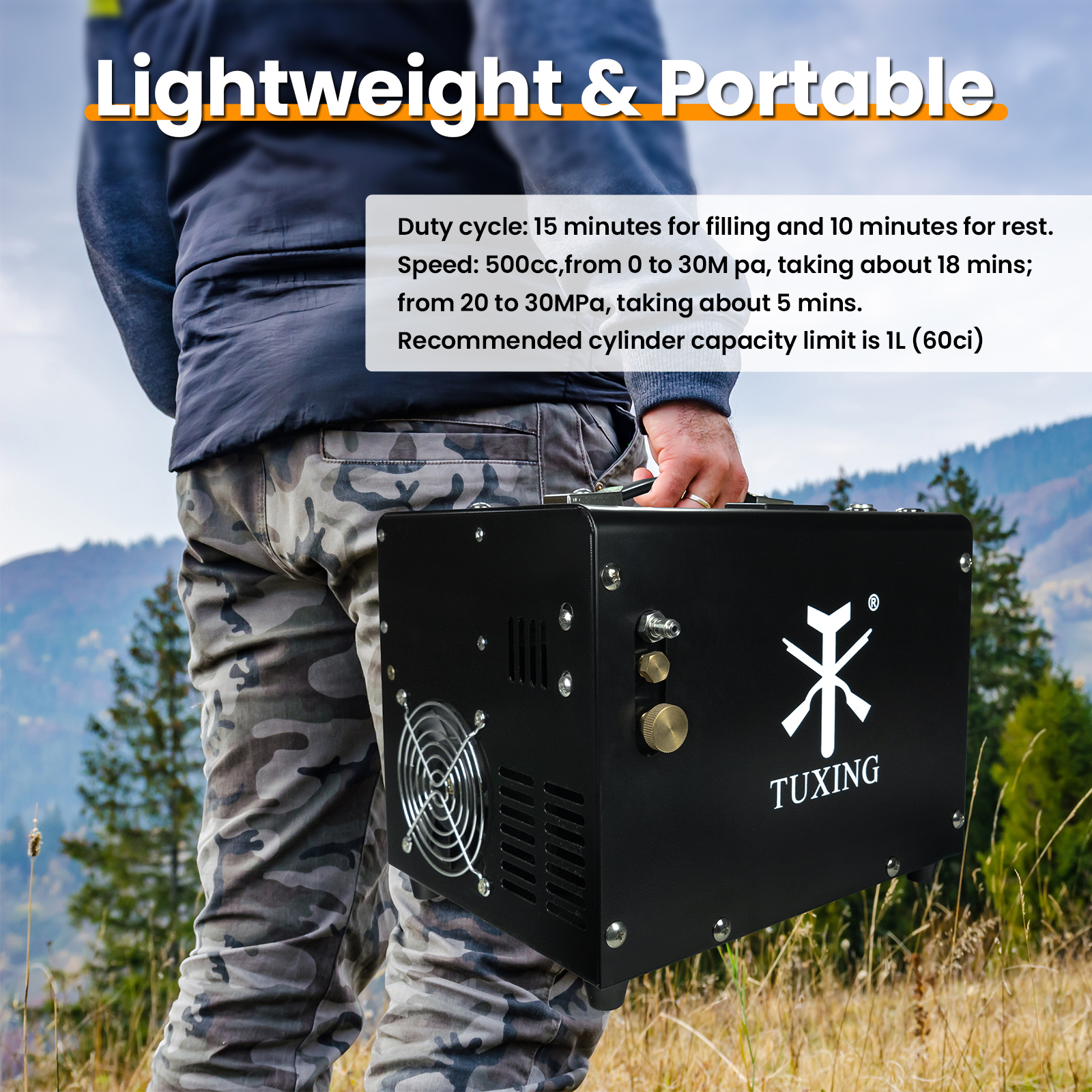 TUXING TXET062 4500Psi 300Bar Pcp Air Compressor High Pressure Pump