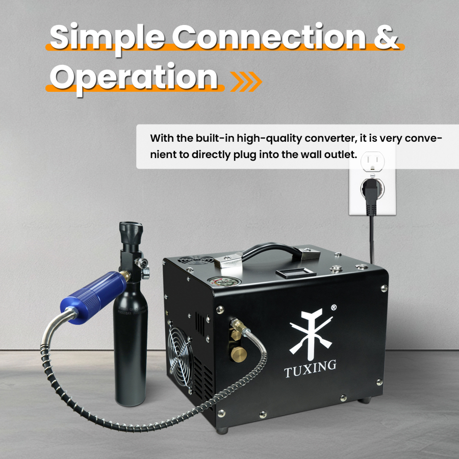 TUXING TXET062 4500Psi 300Bar Pcp Air Compressor High Pressure Pump