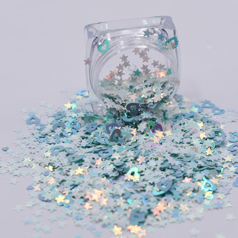 different shapes mixes glitter