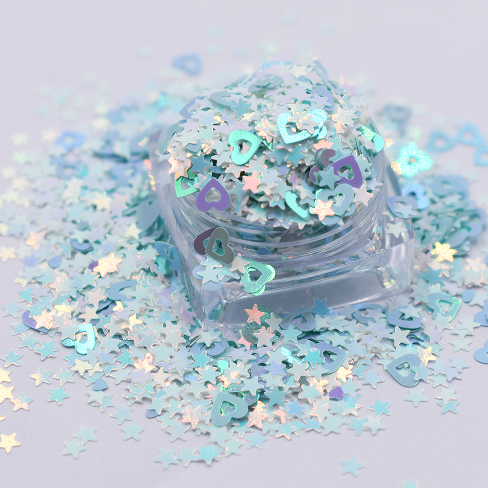 different shapes mixes glitter