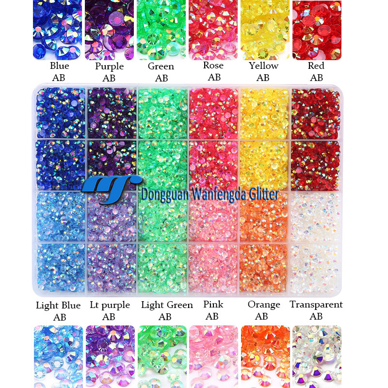 Resin Crystal Rhinestones AB