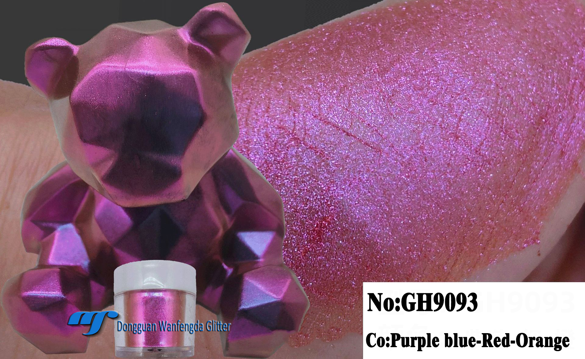 Color shifting mica powder 9 colors