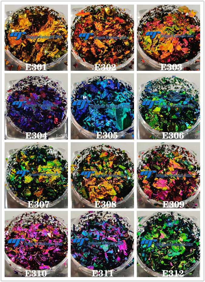 Chameleon Chrome Magic Flakes Pigment 12 Colors