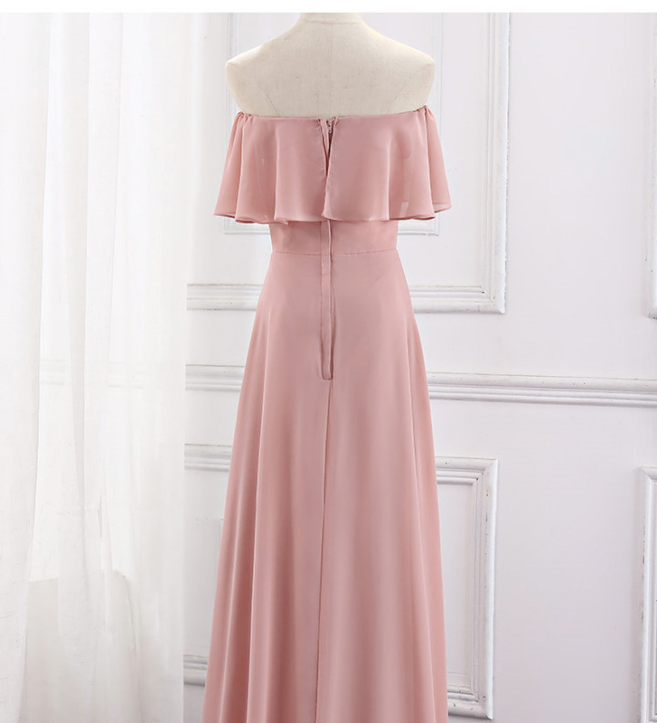 Elegant Blush Pink Mismatched Bridesmaids Dress