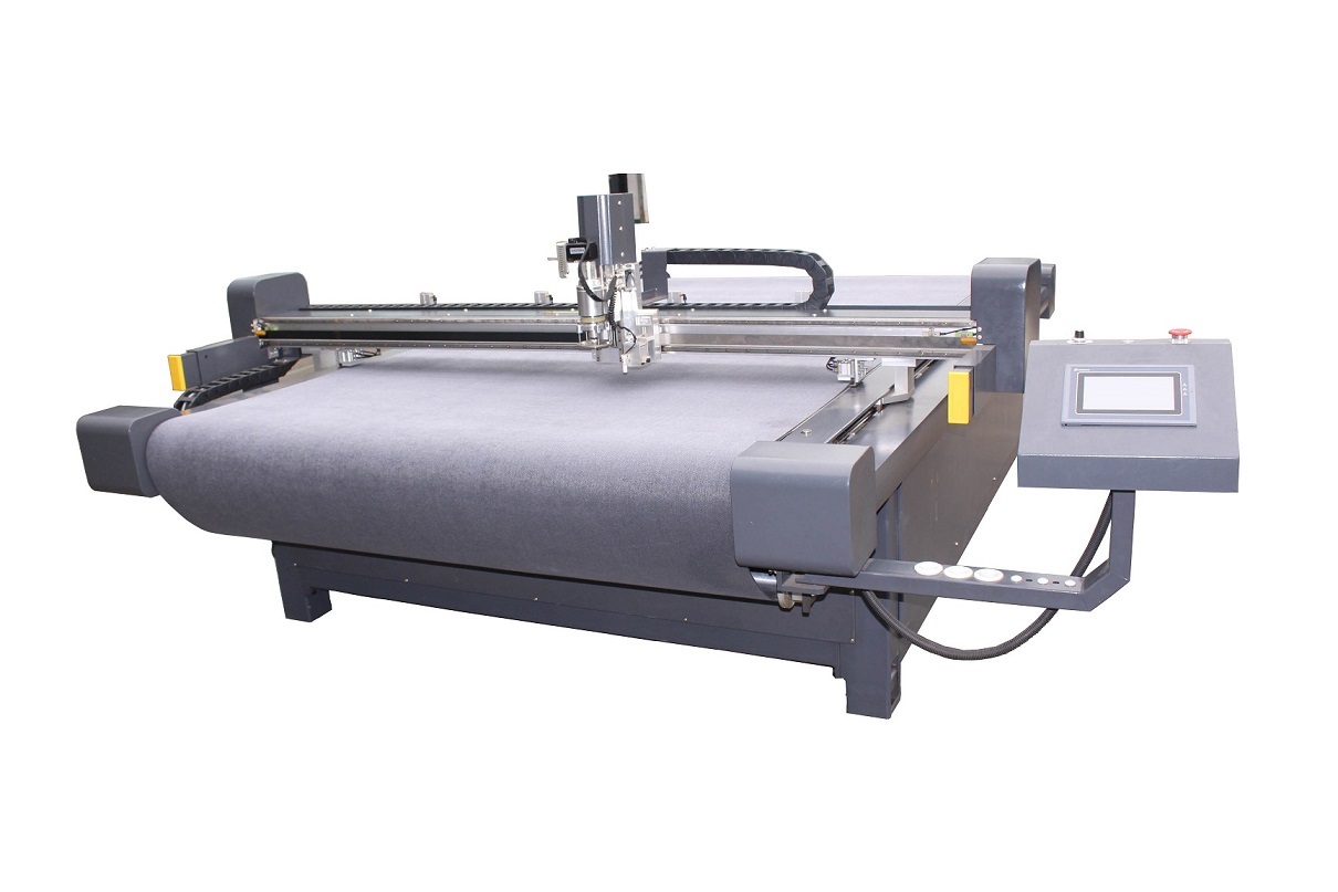Fabric Oscillating knife cutting plotter machine with feeding table