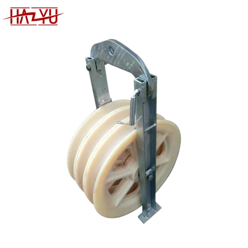 Stringing Block Three Wheel Nylon Conductor Pulleys