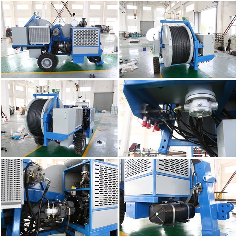 Transmission Line Equipment 2 x 70KN Hydraulic Tensioner Cummins Engine