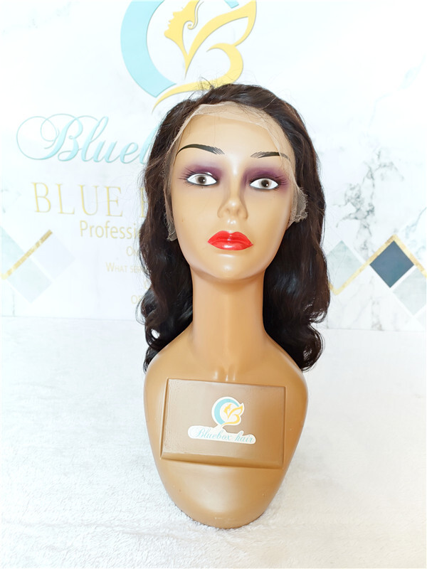 Big Sales Body Wave 360 Full Frontal HD Lace Wig Natural Color Hair Blue Box Hair