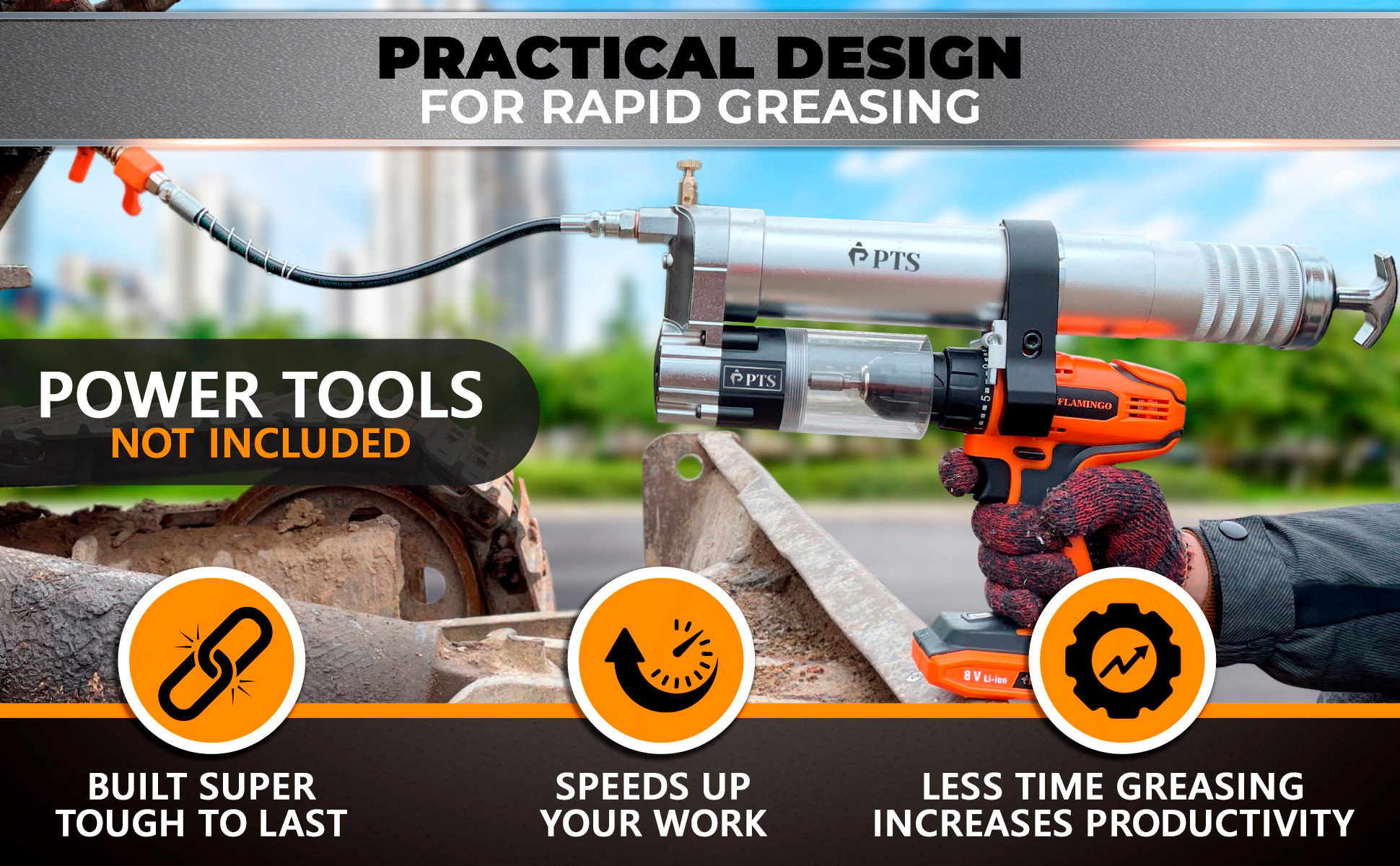 Turns Your Cordless Drill Or Impact Driver Into A Power Grease Gun ...