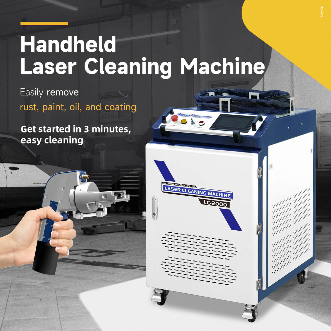 SFX Laser 2000watt Laser Clening Machine 2000w Laser Rust Removal Machine with Updated Laser Gun ...