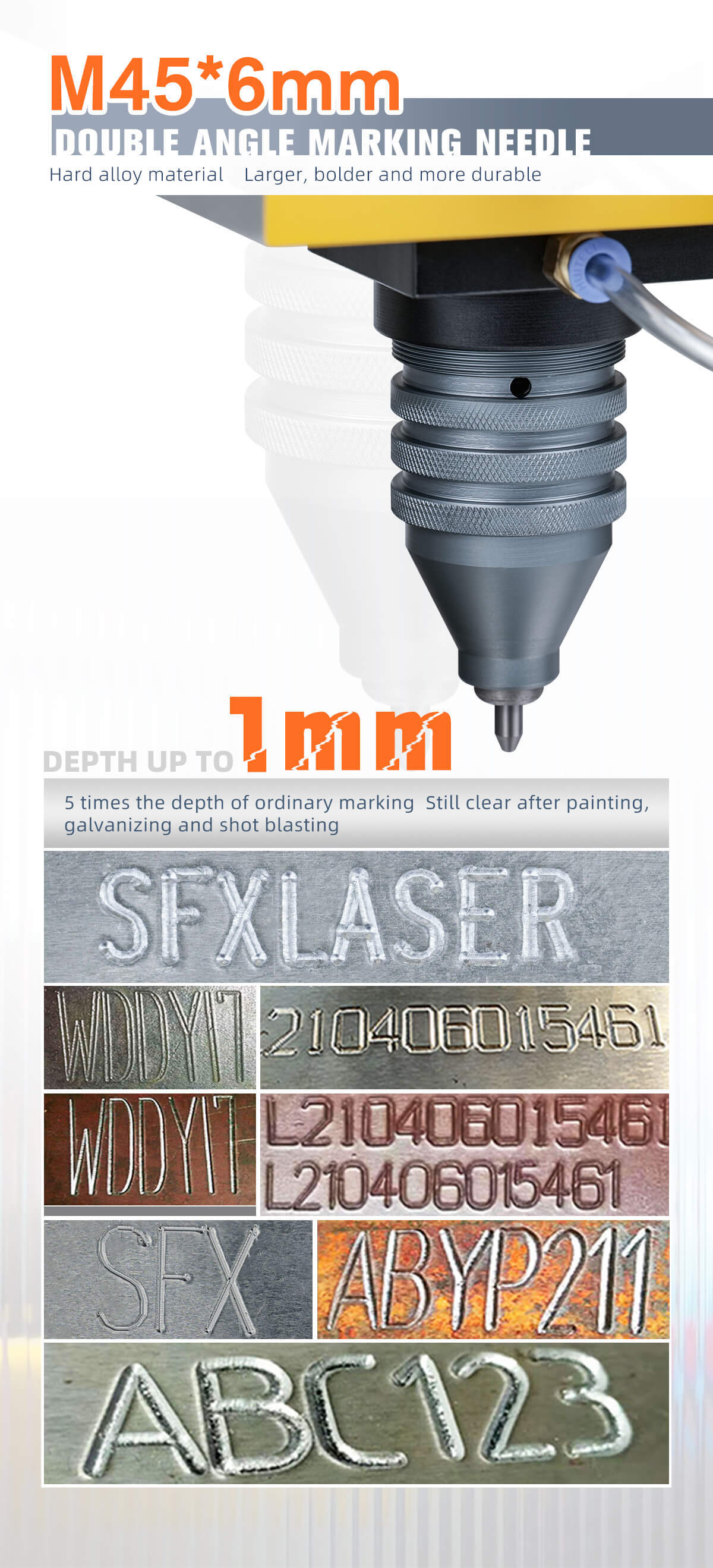 100W Pneumatic Marking Machine Enhanced Type 150*80MM Marking Range