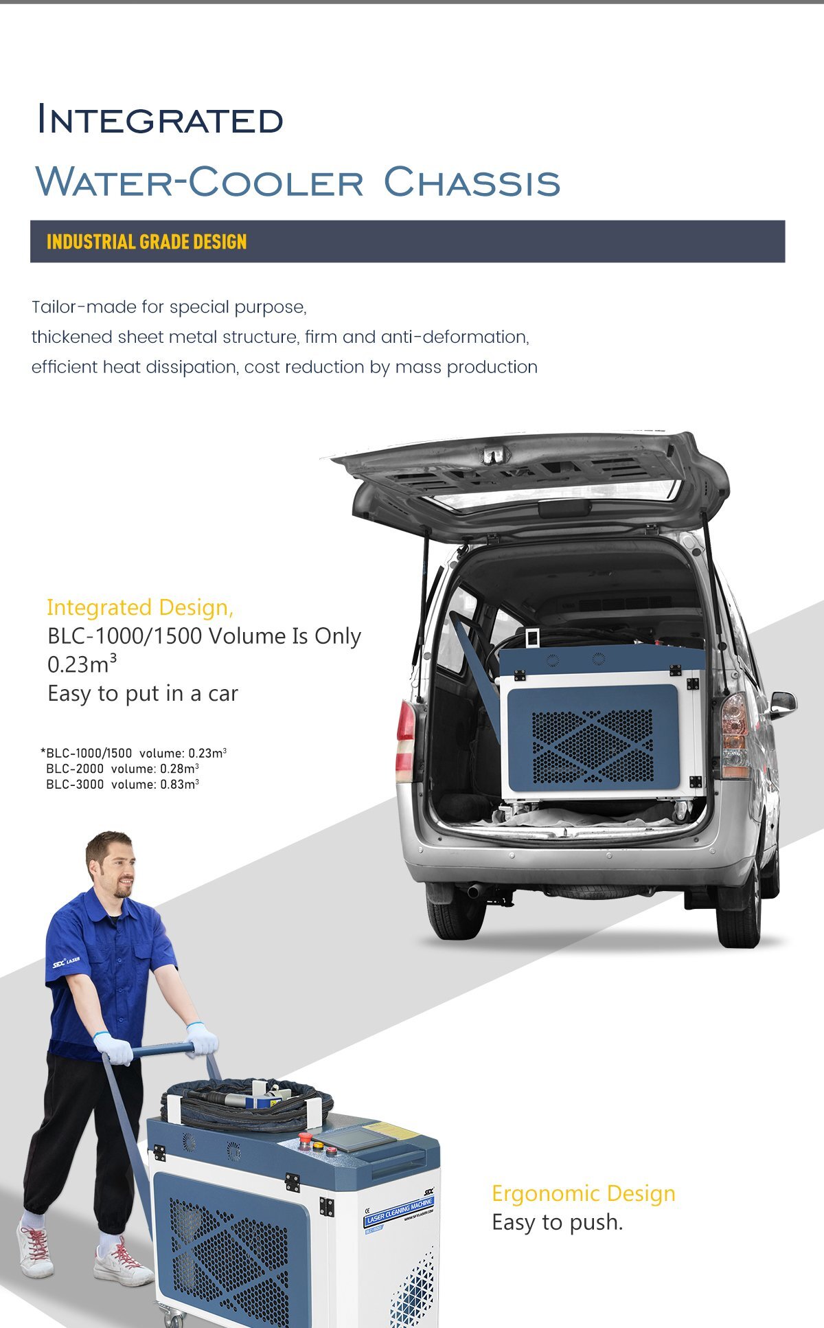 SFX Portable Handheld Laser Cleaning Machine 2000W High Power Set Sale with Industrial Air ...