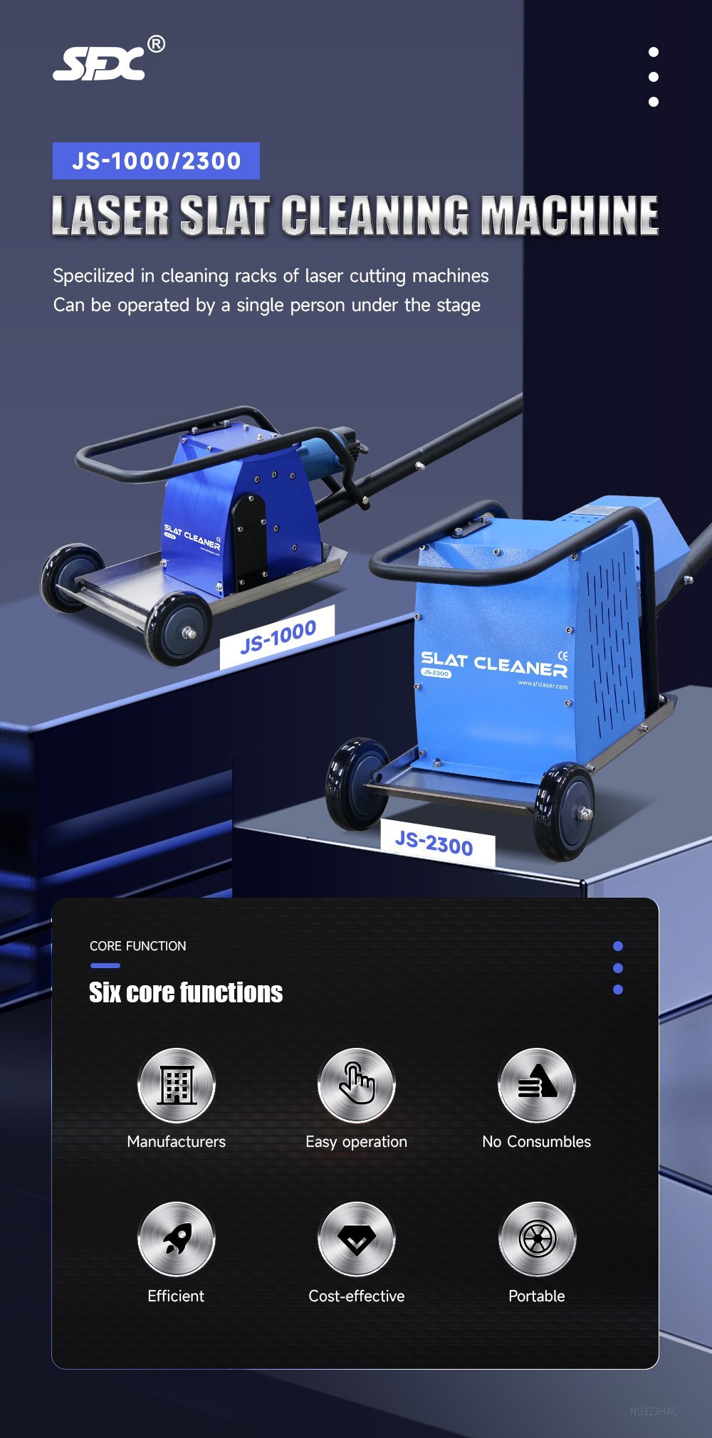 SFX Slag Hog Slat Cleaner For Laser Cutting Machine Clean Below 6000w