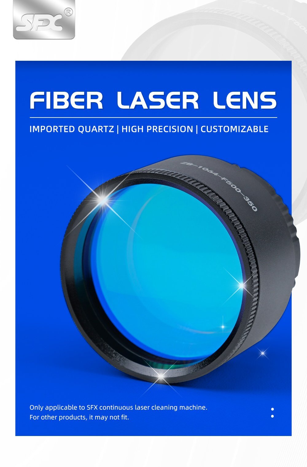 SFX Fiber Laser Lens Special for SFX Continuous Laser Cleaning Machine ...