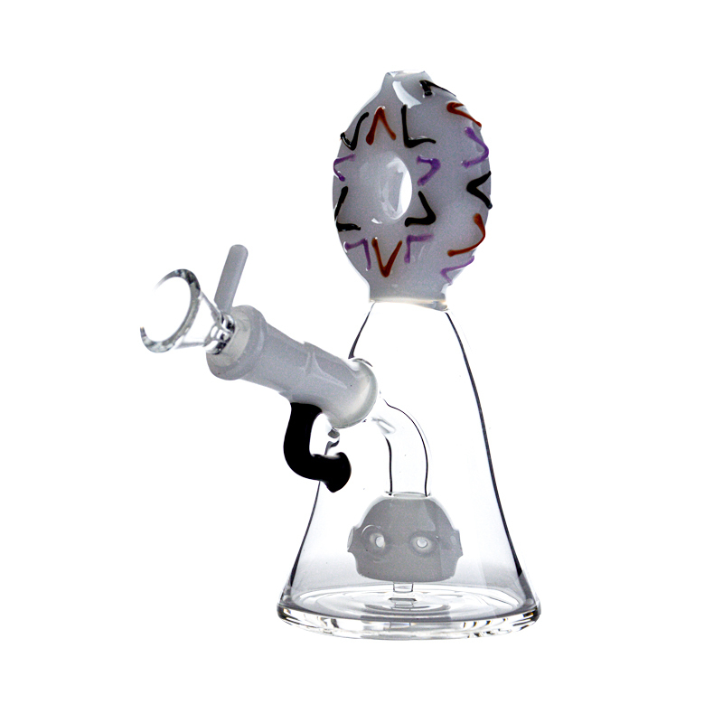 Mini Cheap Beaker Bong Glass Recycler Dab Rig Showerhead Perc Water Pipe