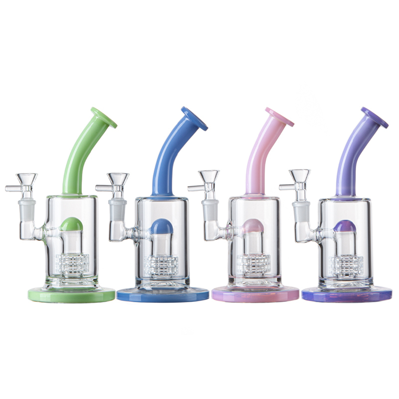 10 Inch Straight Tube Glass Bong Cheap Dab Rig W/ Showerhead Perc