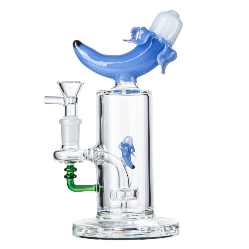Cool Glow In The Dark Cheap Cartoon Bong Mini Dab Rig Glass Beaker ...