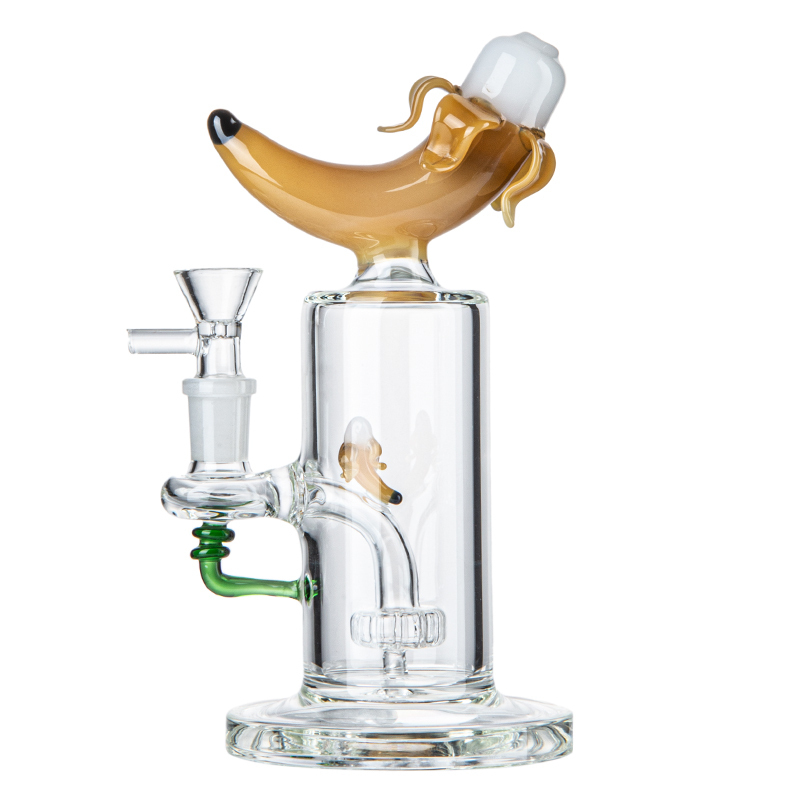 Cool Glow In The Dark Cheap Cartoon Bong Mini Dab Rig Glass Beaker ...