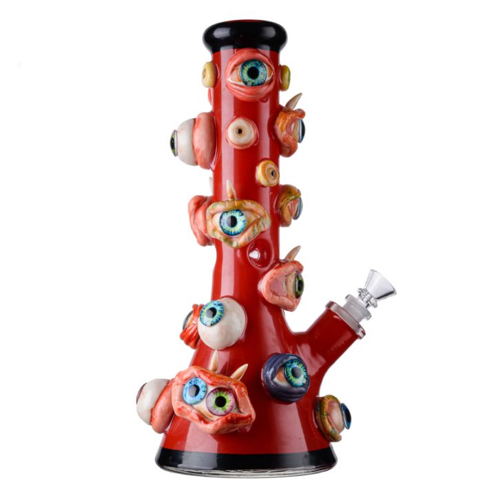 12 Inch Halloween Eyeball Monster Beaker Bong Themed Big Glass Water ...