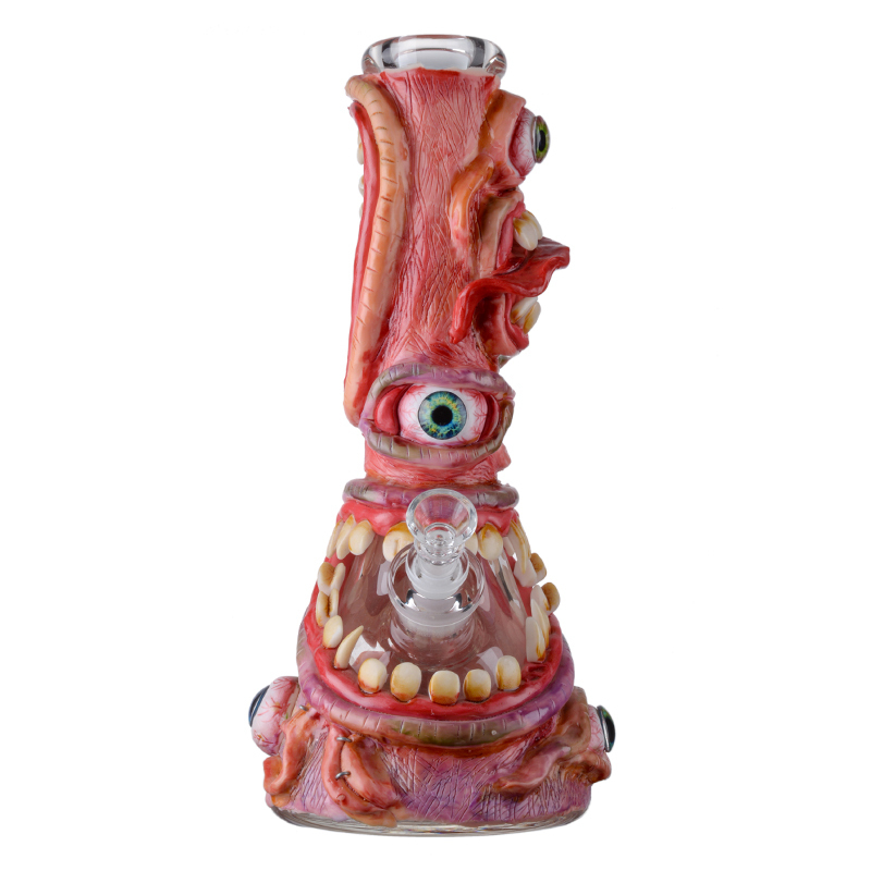 Unique Cyclops Bong Red Monster Polymer Clay Dab Rig Scary Themed ...