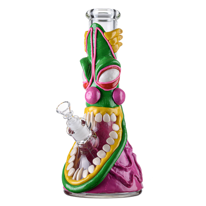 Cool Glow In The Dark Cheap Cartoon Bong Mini Dab Rig Glass Beaker ...