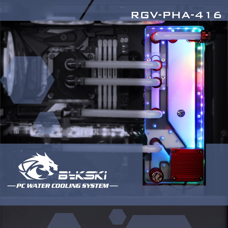 Bykski RGV-PHA-416, Waterway Boards For PHANTEKS 416 Case, For Intel CPU Water Block & Single ...