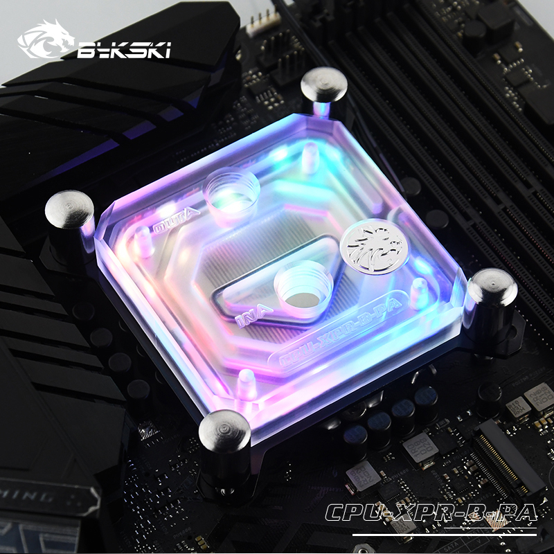 Bykski CPU-XPR-B-PA-V2 Frosted Acrylic CPU Block For Intel Lga115x/2011 RGB(12v 4pin) RBW(5v ...