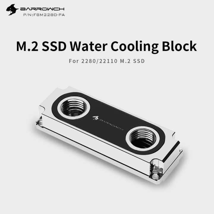 Barrowch M.2 SSD Water Cooling Block, For 2280/22110 Specification M2 ...