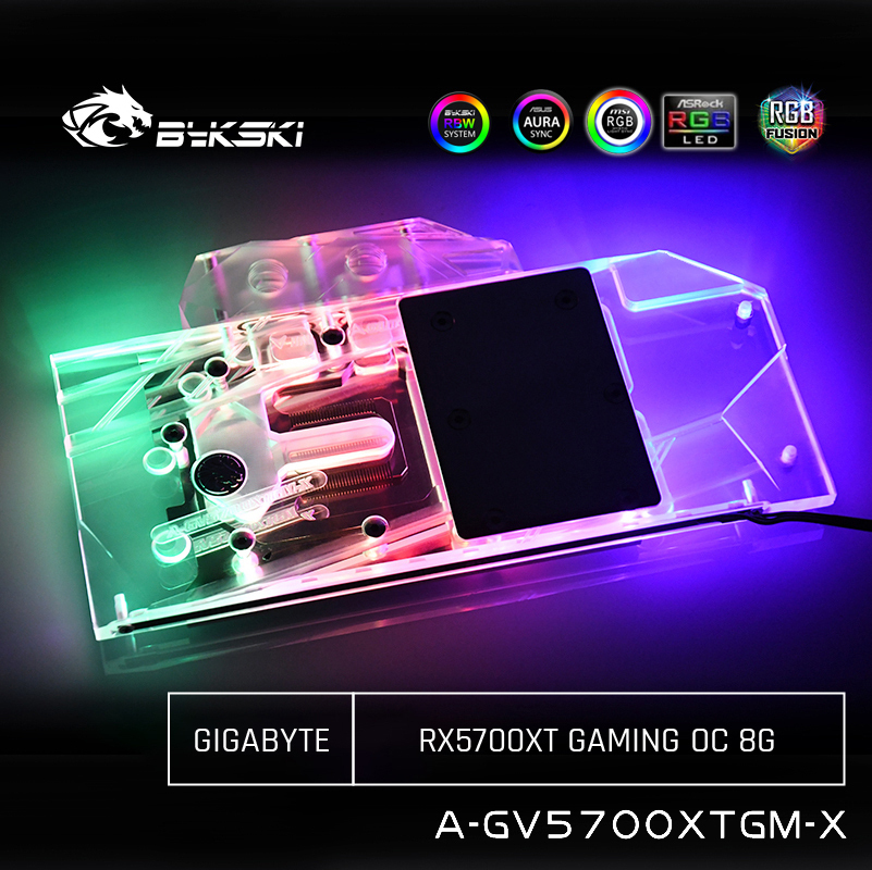 Bykski GPU Water Block For AMD Radeon RX 7800 XT, Full Cover With ...