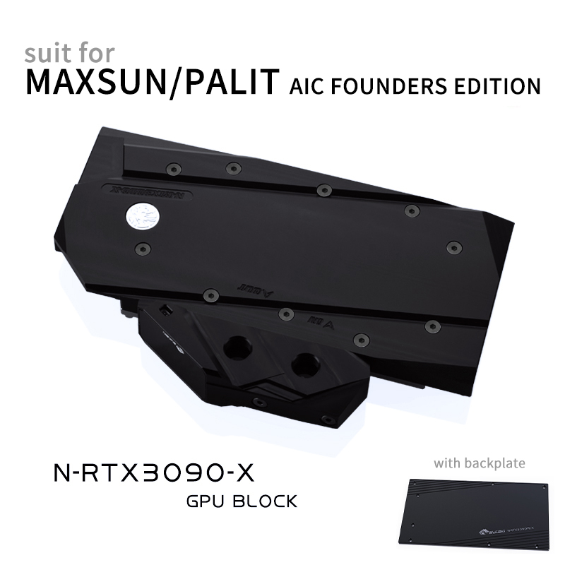 Bykski RTX 3090 GPU Water Cooling Block Liquid Cooler With Backplane ...
