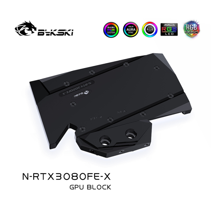 Bykski 3080 GPU Water Cooling Block For NVIDIA RTX3080 Founders Edition ...