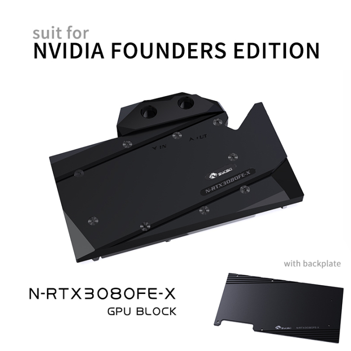 Bykski 3080 GPU Water Cooling Block For NVIDIA RTX3080 Founders Edition ...