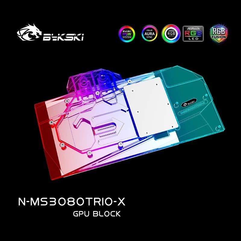 Bykski GPU Water Cooling Block For MSI RTX 3080 3090 GAMING X TRIO ...
