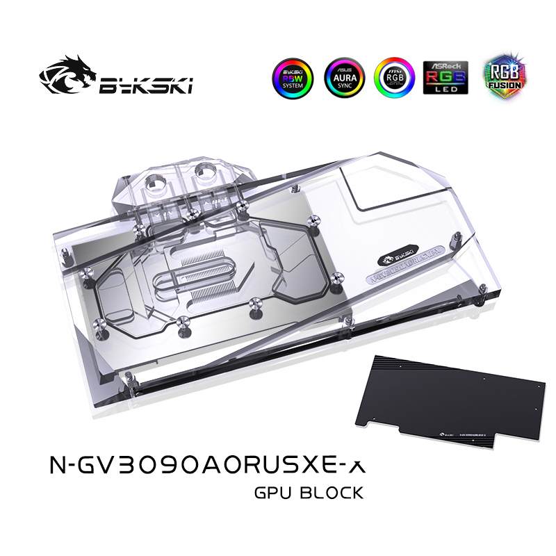 Bykski 3090 3080 GPU Water Cooling Block, For Gigabyte AORUS RTX 3090 ...