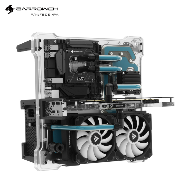 Barrowch FBCEI-PA ITX Case , Open Computer Mini Chassis , Modular Panel ...