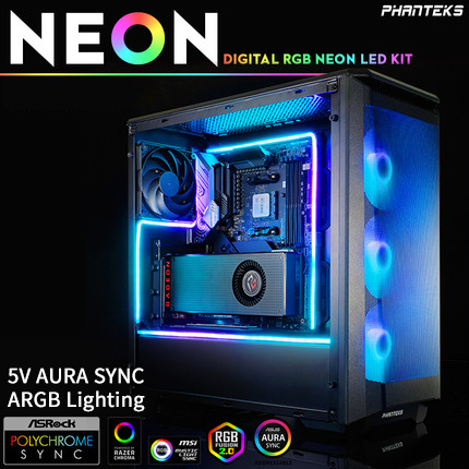 PHANTEKS NEON 5v ARGB Lighting Strip for Decorative Chassis PC Case ...