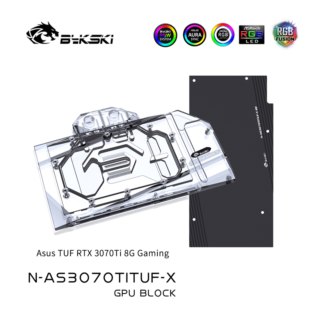 Bykski GPU Block For Asus TUF RTX 3070 Ti 8G Gaming Full Cover GPU ...