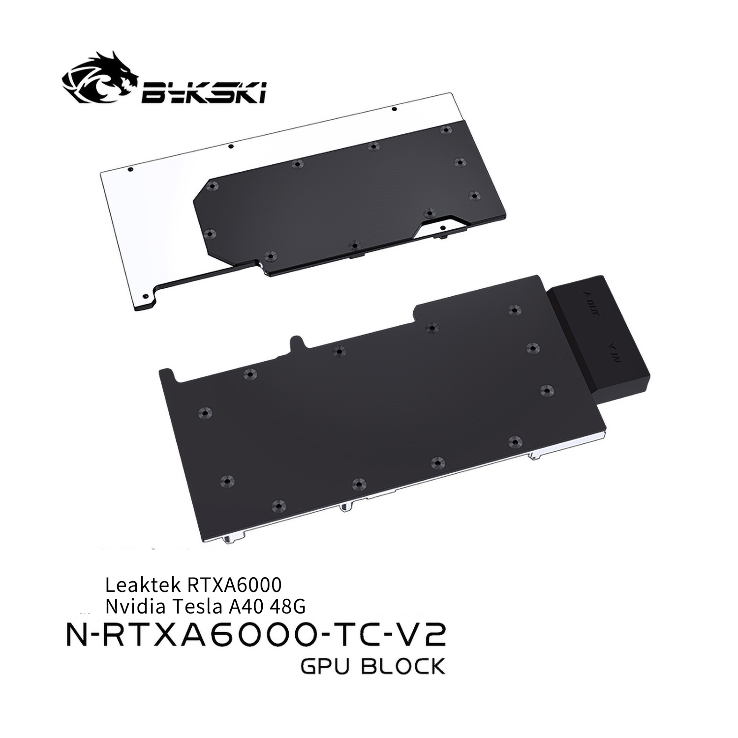 Bykski GPU Block With Active Waterway Backplane Cooler For Leadtek ...