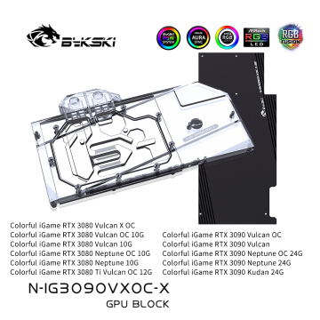 Bykski GPU Water Block For Colorful iGame RTX 3090 3080Ti 3080 Vulcan ...