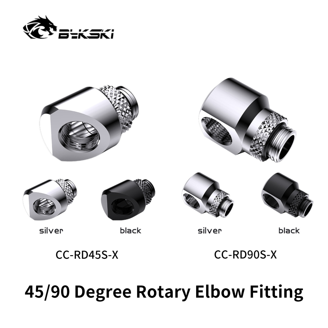 Bykski 45/90 Degree Rotary Elbow Fitting, High-quality Water Cooling ...