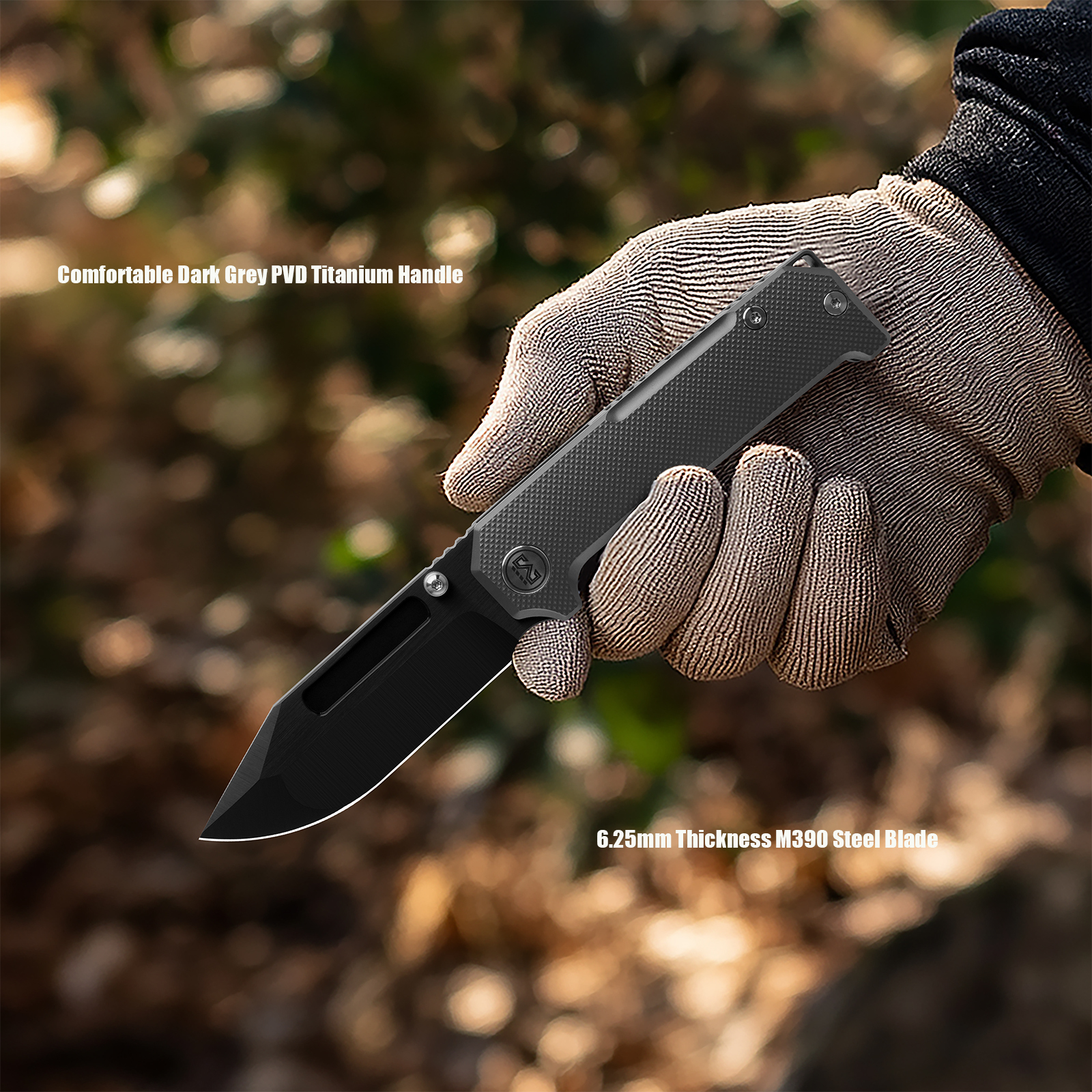 M Miguron Knives Geddon Folding Knife 3.75" M390 Hand Hollow Ground ...